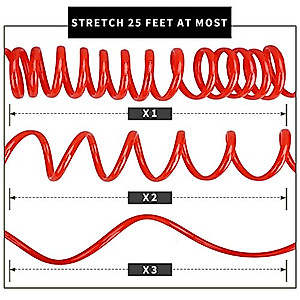 Hromee 16 Pieces Air Compressor Accessory Kit with 1/4 Inch Recoil Poly Air Hose, Blow Gun and Fittings Inflation Kit with Needles, Ball Chuck and Tire Pressure Gauge