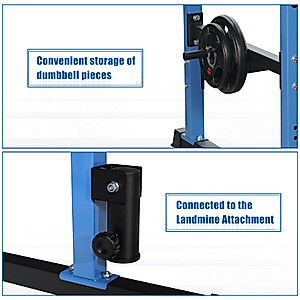 Bongkim Power Rack, Rack Cage for Weight Training, Adjustable Squat Stand Rack for Home Gym Equipment, Lifting Cage with 660lb Capacity (Blue)