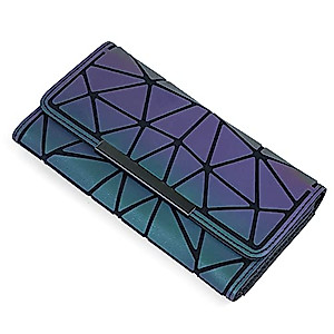 Wallets for Women Tote Bag Geometric Handbags Luminous Ladies Handbags Wallets and Handbags Messenger Bags Ladies Holographic Messenger Shoulder Bags (Glow-8)……