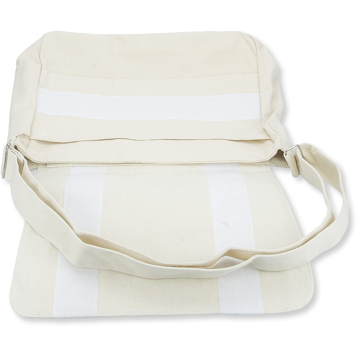 Canvas Messenger Bag Cross Body Bag Shoulder Bag Simple Design Thick and Sturdy (Beige)