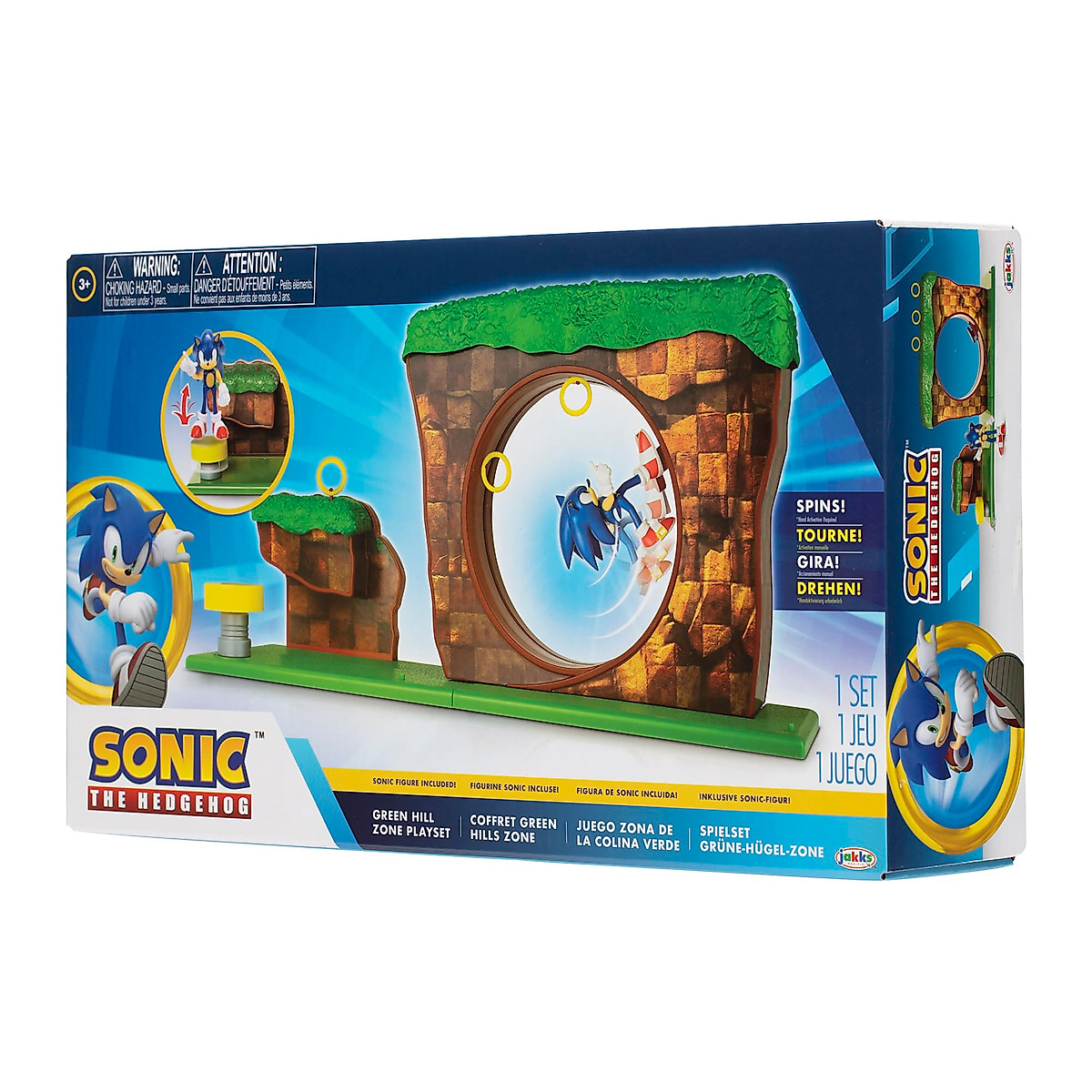 Sonic The Hedgehog Green Hill Zone Playset with 2.5" Sonic Action Figure