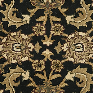 SAFAVIEH Classic Collection 3' x 5' Black / Gold CL252A Handmade Traditional Oriental Premium Wool Area Rug