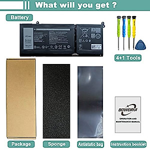 G91J0 41Wh Battery Replacement for Dell Latitude 3320 3330 3420 3520 Inspiron 3510 3511 3515 5310 5410 5418 5510 5515 5518 14 Plus 7420 7415 2-in-1 Vostro 3510 3515 3511 5310 5510 Series V6W33 TN70C
