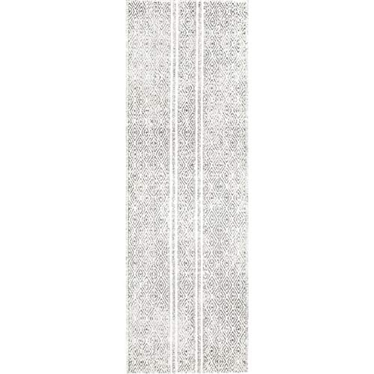nuLOOM Sarina Diamonds Runner Rug, 2 ft 8 in x 8 ft, Grey