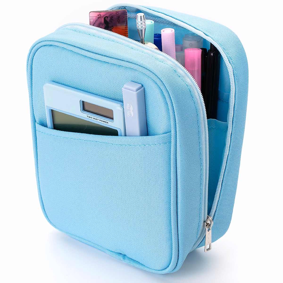 Mr. Pen- Large Capacity Pencil Case, Blue, Standing Pencil Pouch, Pencil Bag, Pen Case, Pen Pouch, Pen Bag, Pencil Pouches, Pencil Bags, Cute Pencil Case Pouch, School Pencil Case Cute