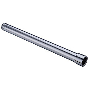 G-Promise 10 Inches Shower Head Extension Arm, Shower Arm Extension, Shower Head Extender, Lower Shower Head, All Solid Brass Construction (Polished Chrome)