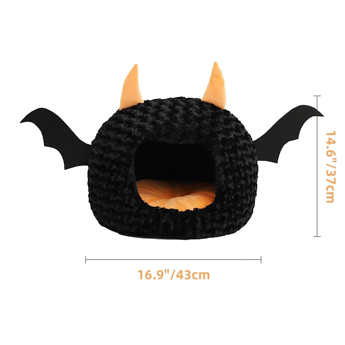 ZCPACE Guinea Pig Hideout Bed Halloween Monster Hamsters Hides Large Warm Cozy Plush Winter Small Animal Hideouts Beds Nest Cage Accessories for Small Pet Hamster/Chinchilla/Bunny/Cat