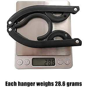 36 Pcs Travel Hangers - Cruise Ship Essentials Portable Folding Clothes Hangers Travel Accessories Foldable Clothes Drying Rack for Travel (Black)