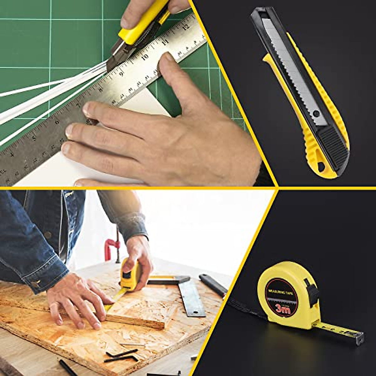 COMOWARE 130 Piece Tool Set, General Household Hand Tool Kit with Plastic Toolbox Storage Case