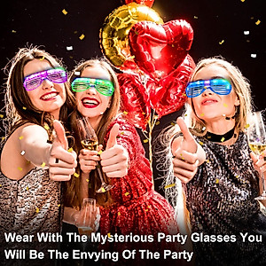 36 Pack LED Glasses New Years Eve Party Supplies Glow In The Dark for Kids Adult Rave Neon Flashing Sunglasses Glow Sticks Glasses New Years Light Up Accessories for New Years Birthday Decorations