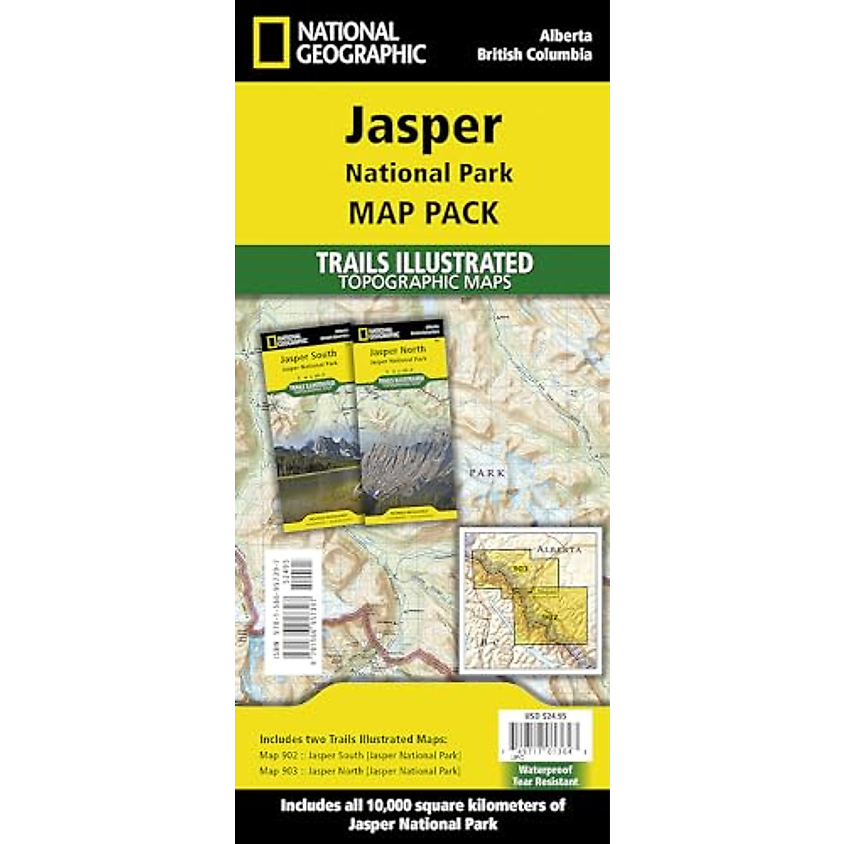 Jasper National Park [Map Pack Bundle] (National Geographic Trails Illustrated Map)