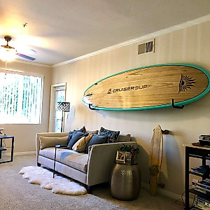 Vahodegn Kayak Steel Storage Rack, 4 Pack Canoe Wall Mount Hooks, 15Inches Snowboard Hanger, 100 LB Capacity