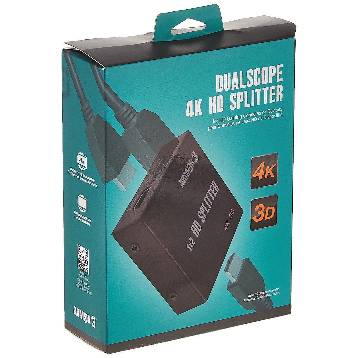 Armor3 "Dualscope" 4K HD Splitter for HD Gaming Consoles or Devices