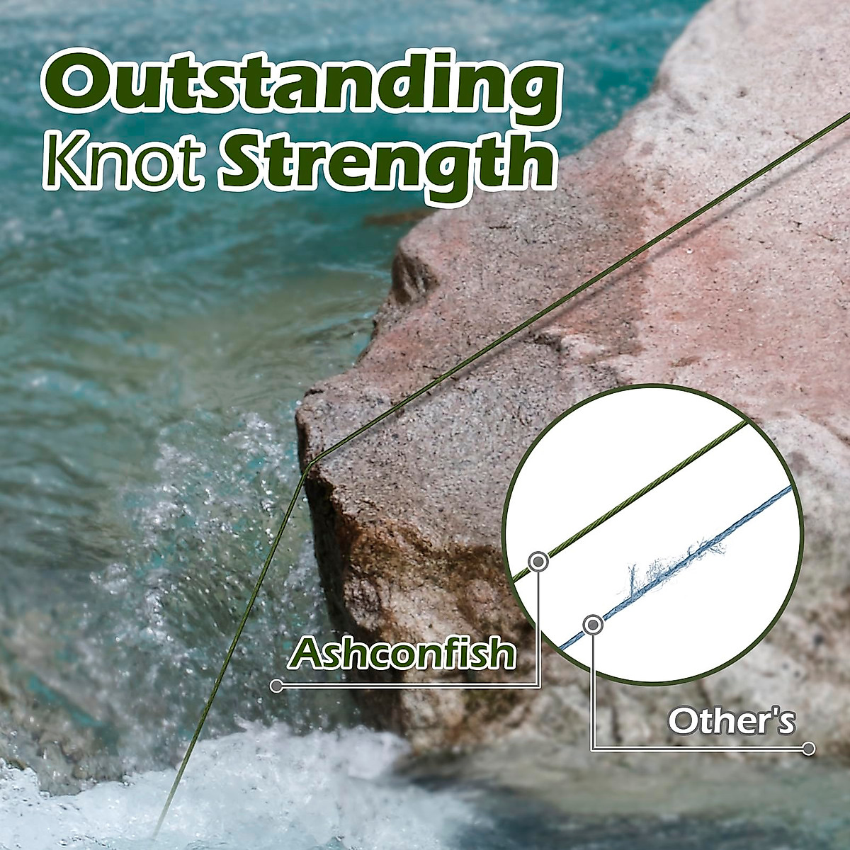 Ashconfish Braided Fishing Line- 4 Strands Super Strong PE Fishing Wire Heavy Tensile for Saltwater & Freshwater Fishing -Abrasion Resistant - Zero Stretch- 300M/328Yds 15LB Red and Yellow