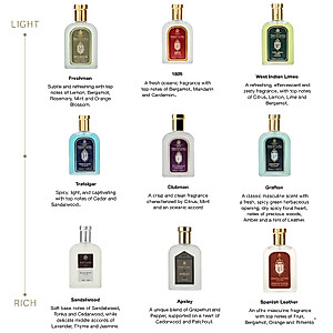 Truefitt & Hill Luxury Cologne - Apsley - Premium Long-Lasting Spice and Wood Men's Fragrance Presented in a Beautifully Etched Traditional Atomizer Bottle - 3.38 oz.