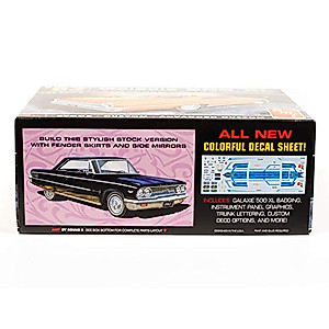 AMT 1963 Ford Galaxie 1/25 Scale Plastic Model Kit, White, AMT1186