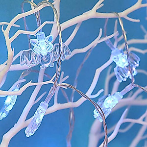 Party PVC Halloween Lights,Battery Operated Bat LED Fairy Lights Indoor Outdoor Garden Tree Decoration Wire Lights