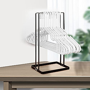 Ainstru Hanger Organizer Stacker Clothes Hanger Storage Up to 65 Velvet Hangers for Closet Laundry Room, Metal Hanger Holder Rack for Adults or Children Clothes Hangers