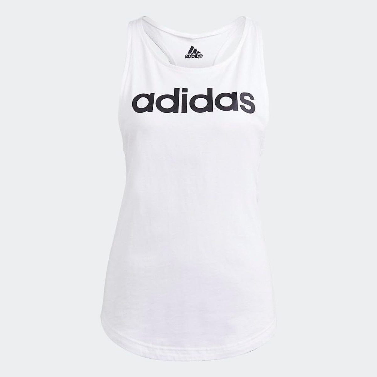 adidas womens Linear Tank White/Black Large