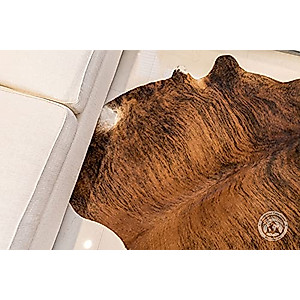 Genuine Brindle Cowhide Rug XL 6 x 7-8 ft. 180 x 240 cm