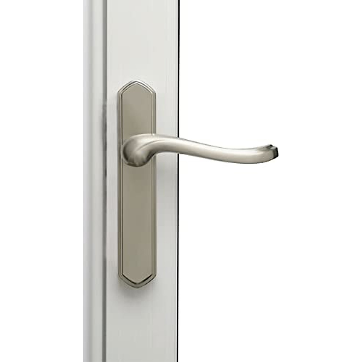 Wright Products - Castellan Surface Lever Mount Latch with Deadbolt for Screen and Storm Doors, Satin Nickel