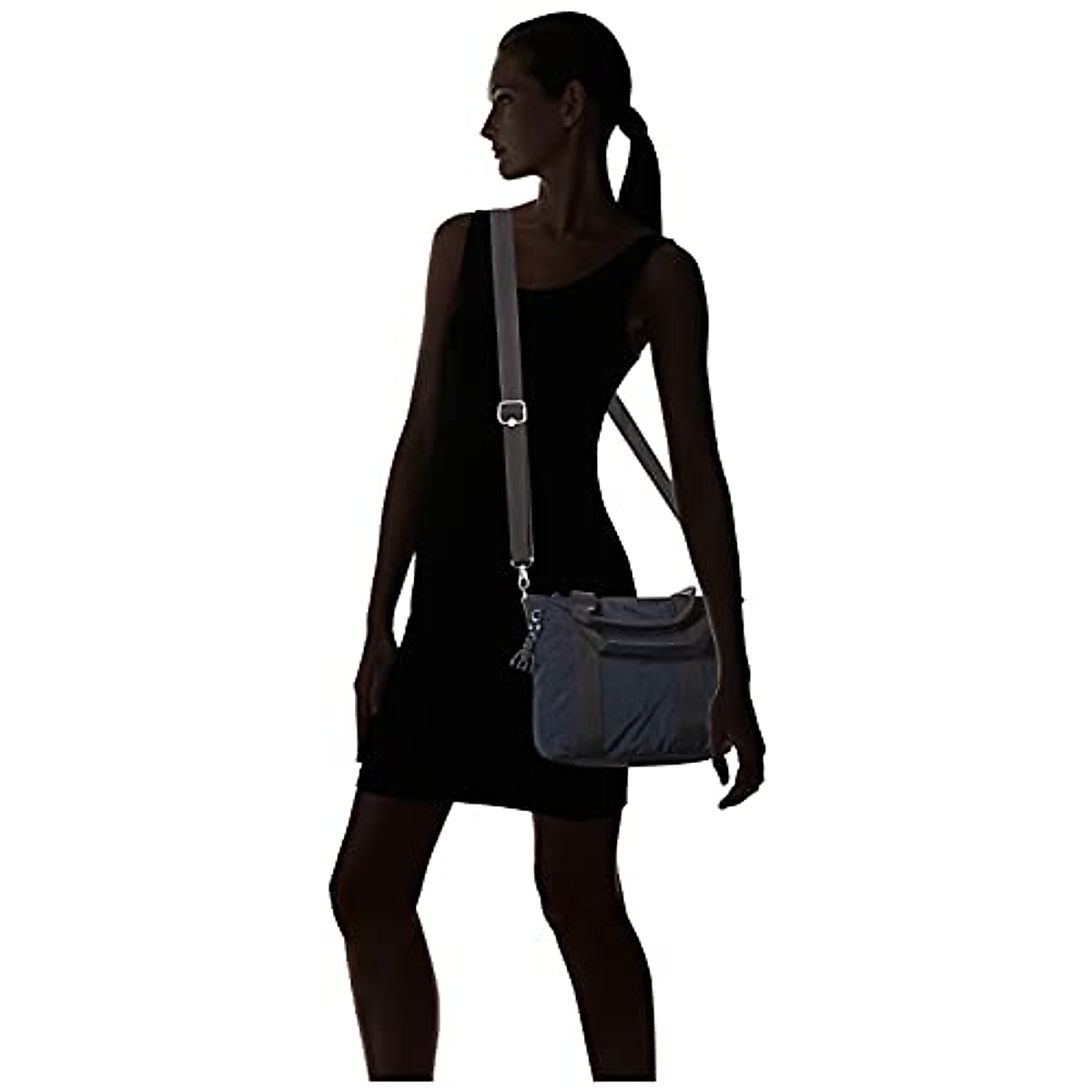 Kipling Women's Asseni Mini Tote, Compact Lightweight Everyday Purse, Nylon Shoulder Bag, Blue Bleu 2