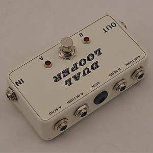 New True-Bypass Looper Effect Pedal Guitar Effect Pedal Looper Switcher true bypass guitar pedal White dual Loop switch
