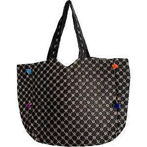 Traditional Embroidered Indian Shoulder Bag (Black)