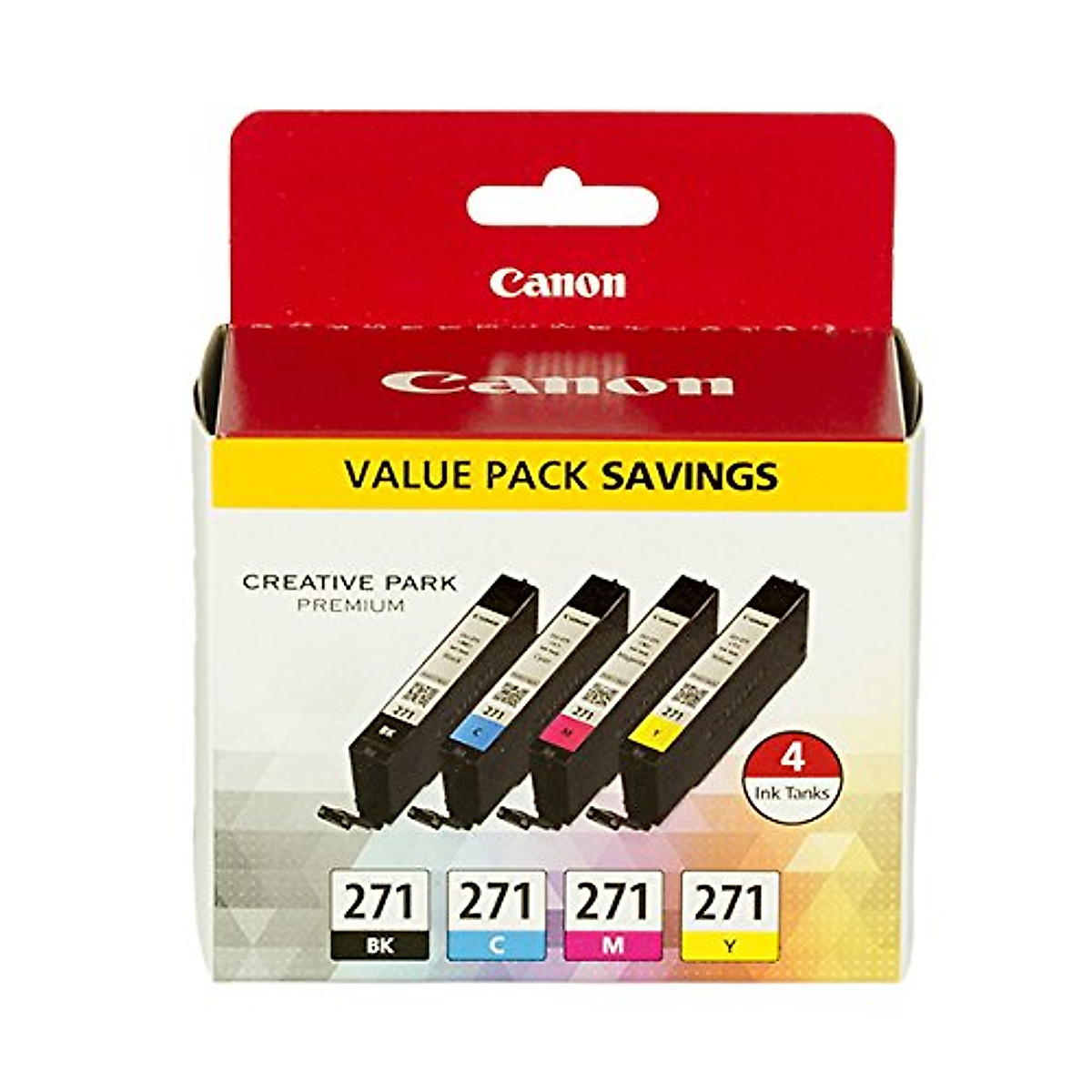 Canon CLI-271 BK/CMY 4 Color Value Pack Compatible to MG6820, MG6821, MG6822, MG5720, MG5721, MG5722, MG7720, TS5020, TS6020, TS8020, TS9020 & CLI-271XL Gray Compatible to TS8020, TS9020 Printers