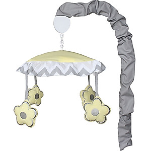 BabyFad Elephant Yellow Chevron 9 Piece Baby Crib Bedding Set 100% Cotton