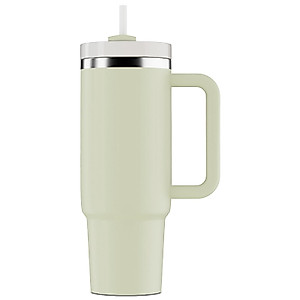 YOUEXPERT 30 oz Tumbler with Handle and Straw, Insulated Tumblers with Lid and Straw, 30oz Stainless Steel Cup Water Bottle Sports Travel Tumblers - Dune