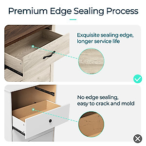 LINSY HOME 8 Drawer Double Dresser, Dresser for Bedroom, Farmhouse Dresser Chest with Wide Drawers, Wood Storage Chest of Drawers for Living Room