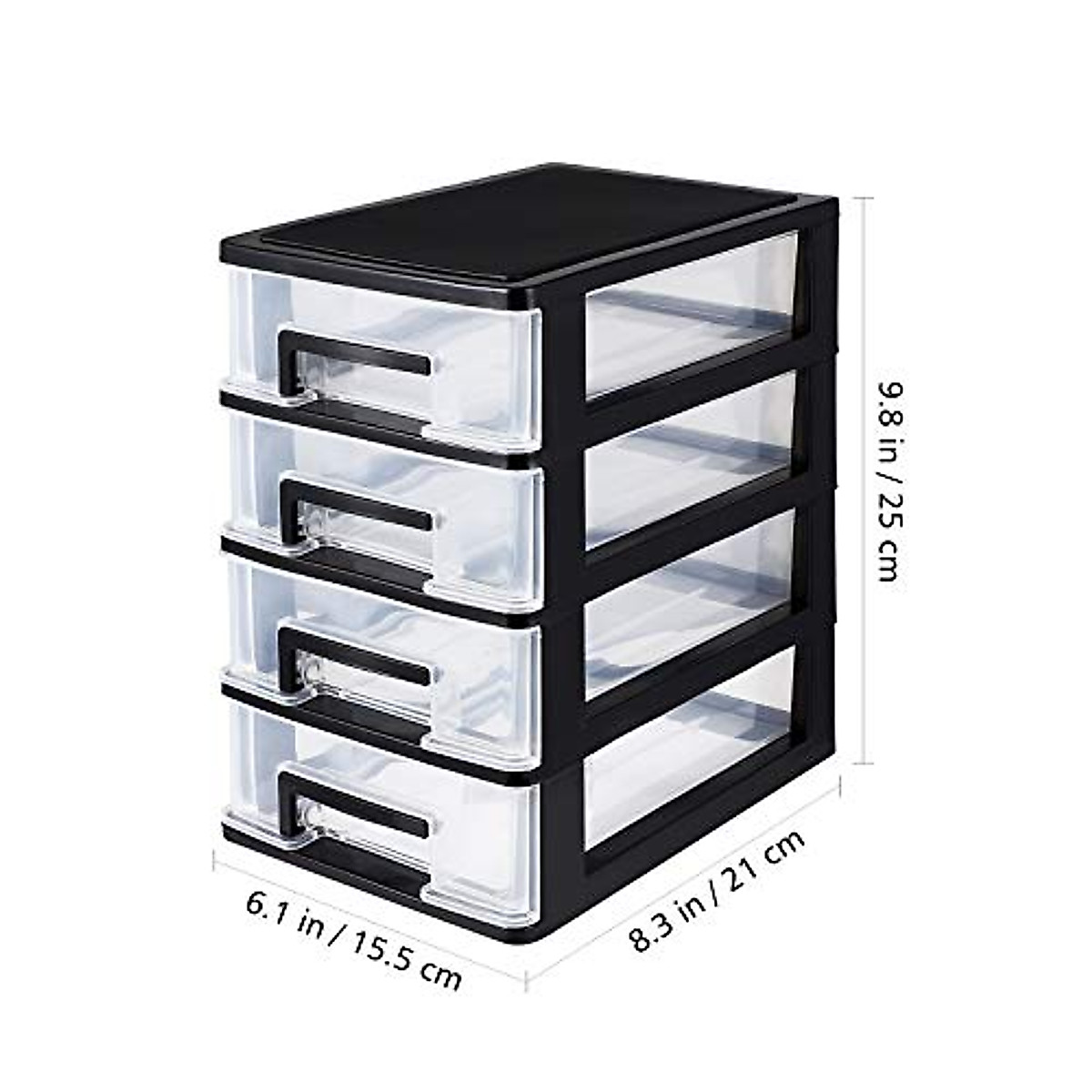 BESPORTBLE 1PC Storage Cabinet Multi-Layer Portable Durable Organizer Shelf Storage Box Storage Rack for Home Office Bedroom (21x15x25cm)