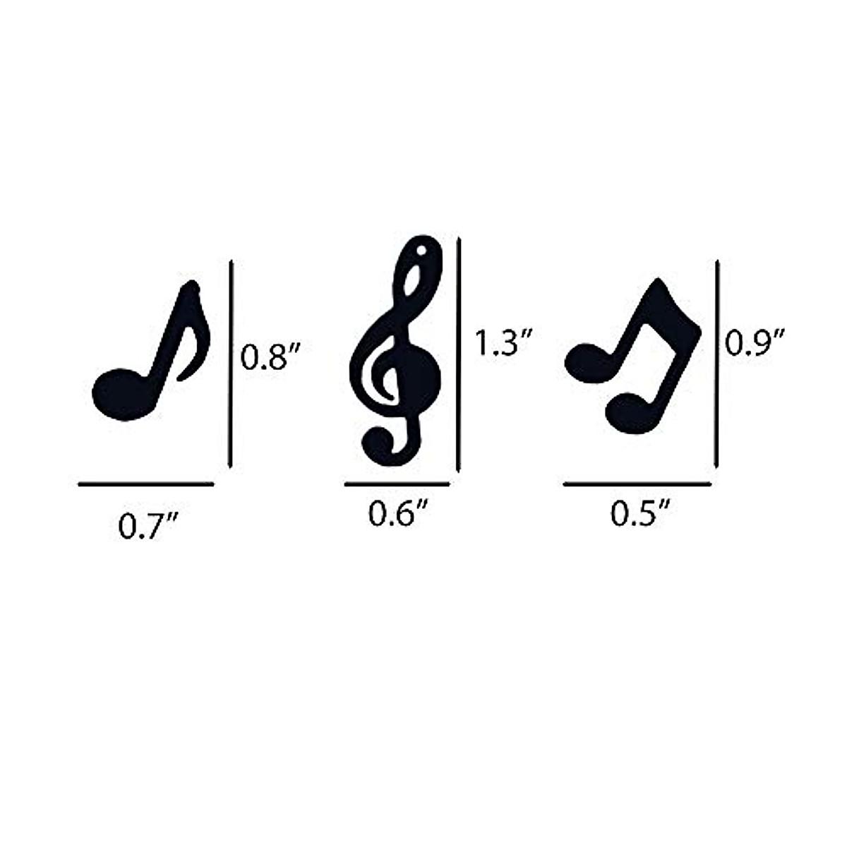 Music Confetti Musical Notes Confetti Black Musical Clef Cutout for Music Party Reception Birthday Wedding Engagement Baby Shower Karaoke Party Decoration Supplies 3 style (Music)