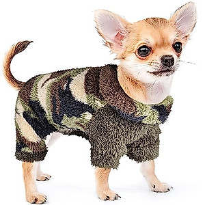 Small Dog Sweater Dog Pajamas for Small Dogs, Fleece Dog Sweater, Winter Cute Tiny Dog Clothes Outfit Puppy Clothes Pet Jumpsuits Chihuahua Yorkie Cat Clothing (X-Small)