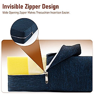 Focuprodu Chair Cushions 20 inch, Patio Outdoor Seat Cushion, Comfortable Outdoor Furniture Patio Chair Cushion, Chair Cushion for Indoor/Outdoor use (20x20x3, Star Sea Blue)