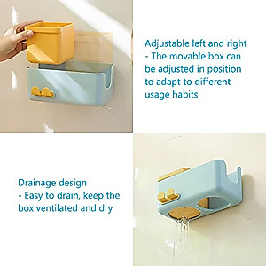 Poeland Hair Dryer Holder Wall Mounted, Hair Tools Organizer for Bathroom, Bathroom Supplies Caddy Storage for Hair Dryer Accessories, Makeup, Toiletries