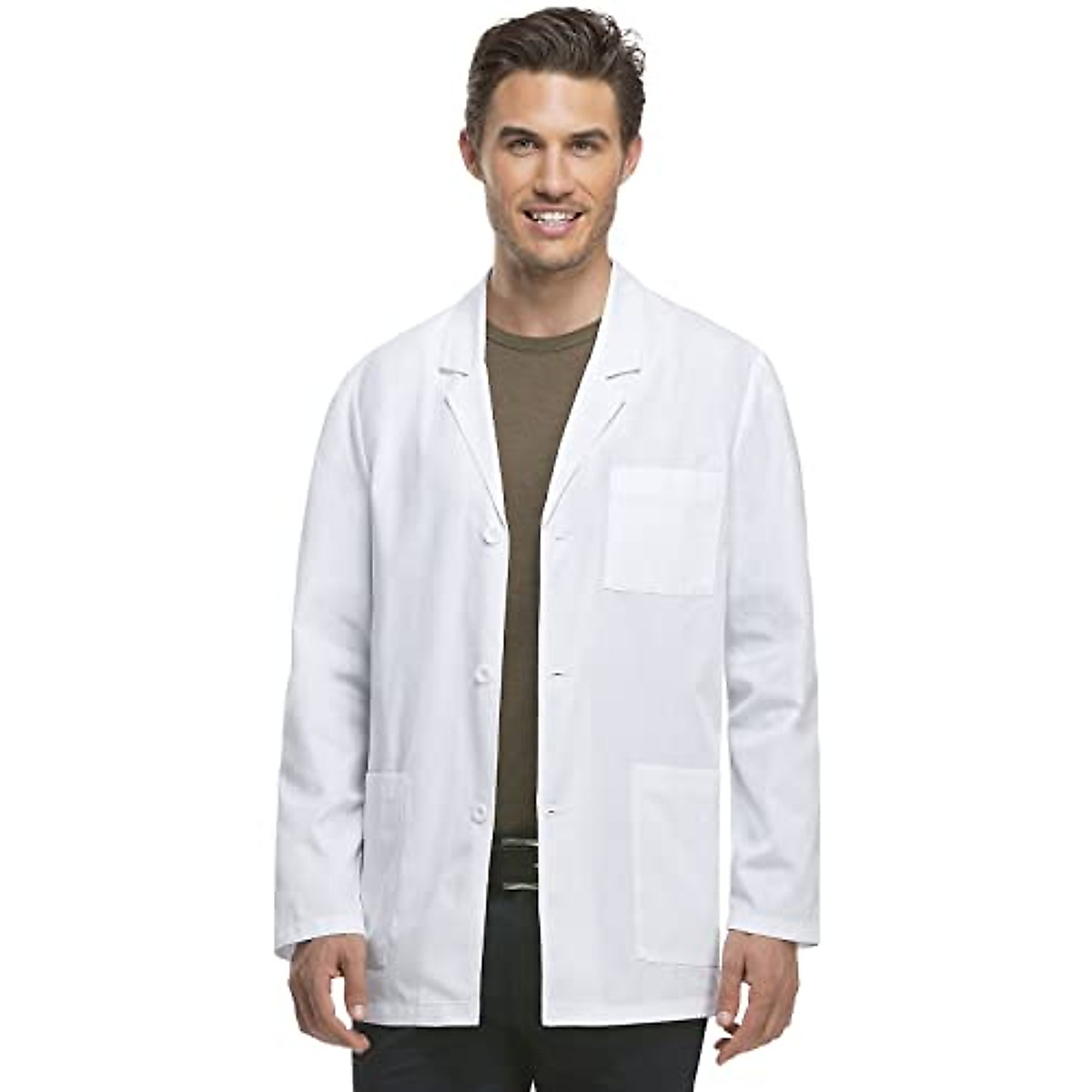 Dickies EDS Professional Men Scrubs Lab Coats 31" Consultation 81404, M, White