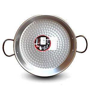Vaello La Valenciana Polished Steel Valencian Paella Pan, 30 cm, 30cm, Silver