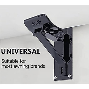 RV Awning Support Roller Cradle Center Support for RV Camper Awning, Black