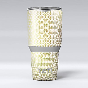 Design Skinz The Golden Honeycomb Pattern - Skin Decal Vinyl Wrap Kit compatible with the Yeti Rambler Cooler Tumbler Cups