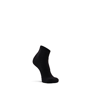 FoxRiver Women's Standard Wick Dry Walker Lightweight Sport Quarter Crew Socks, Black, Large