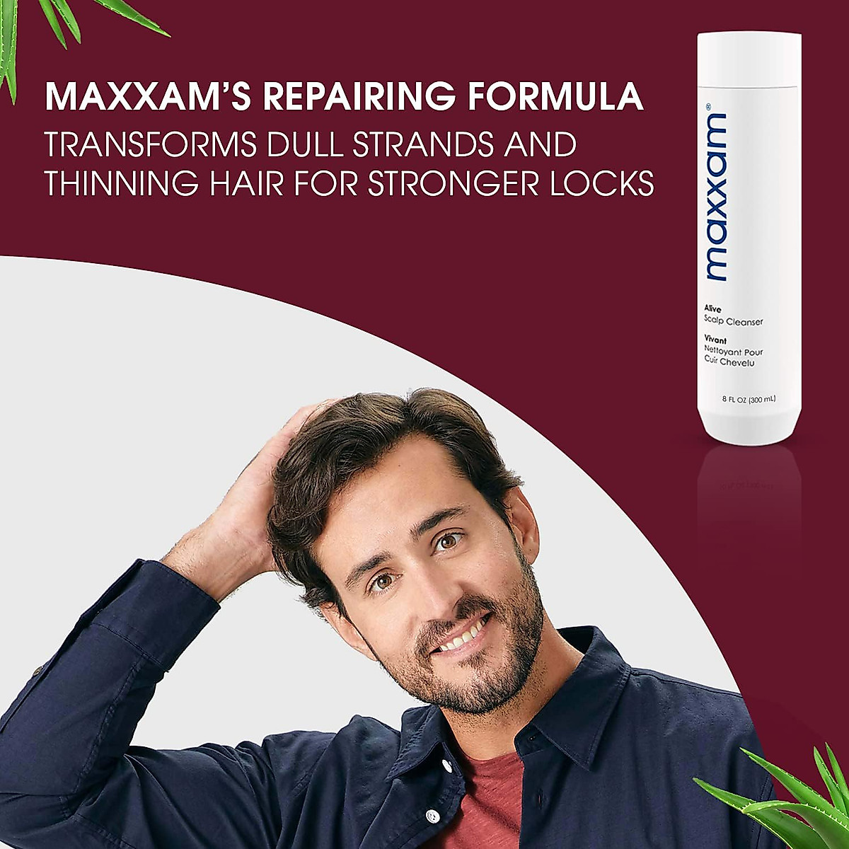 Maxxam Alive Cleansing Shampoo for Hair Growth and Scalp Care, Fermented Rice Shampoo for Clean and Youthful Hair