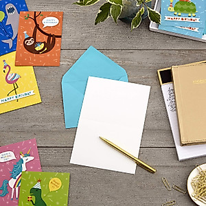 Hallmark Birthday Cards for Kids Assortment, 48 Cards with Envelopes (Dinosaurs, Sloths, Unicorns, Flamingos, Turtles, Sharks)