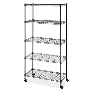 Whitmor Supreme 5-Tier Cart holds up to 1,000 lbs. Black