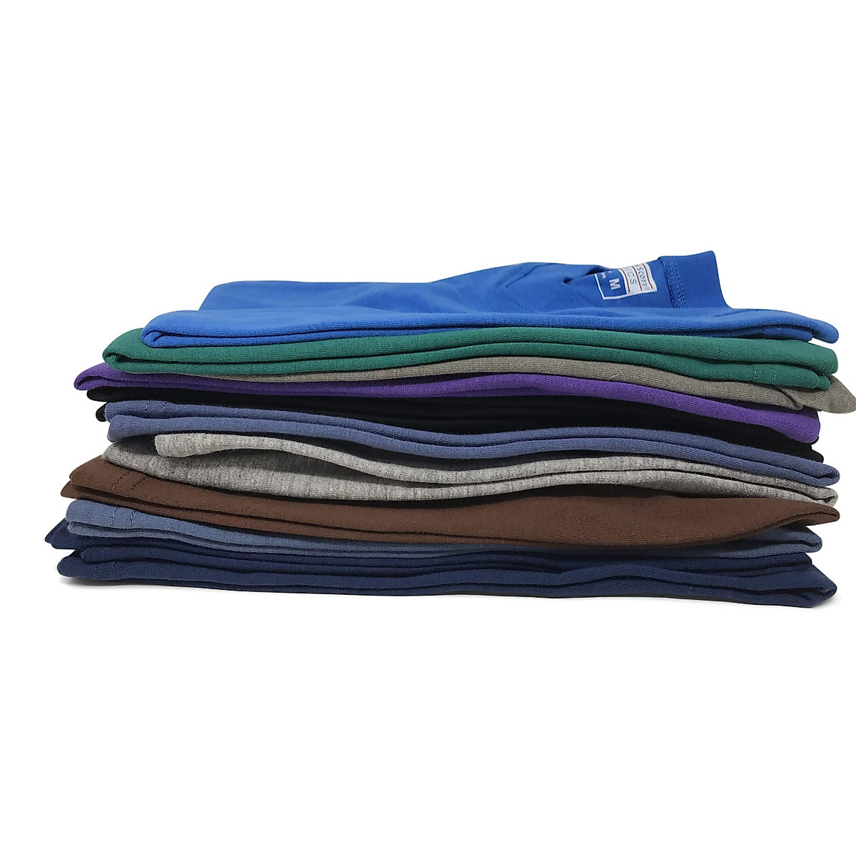 Andrew Scott Boys' 12 Pack V Neck T Shirt/Cotton Color Undershirts - Bonus Pack of 12 (12 Pack-Multi Color, Large 14-16)