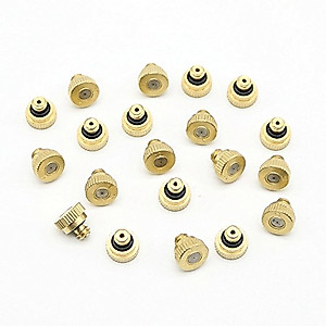 20pcs Brass Misting Nozzles Wate Mist Fogging Fine Spray Nozzle Garden 0.016"