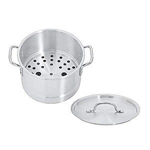 Thaweesuk Shop 3 Big Tamale Steamer Vaporera Stock Pots Premium Thick Aluminum 32QT/40QT/52QT of Set