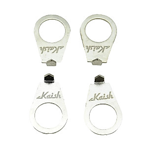 KAISH Set of 4 LP Guitar Knobs Pointer Plate 3/8" Knob Position Indicator for USA LP Les Paul or CTS Pots Nickel