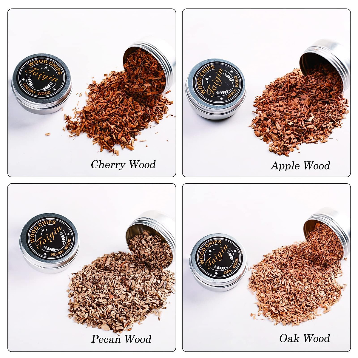 Cocktail Smoker Kit with Torch, Four Kinds of Wood Chips for Whiskey and Bourbon. Infuse Cocktails, Wine, Whiskey, Cheese, Salad and Meats. for Your Friends, Husband, Dad.（No Butane）